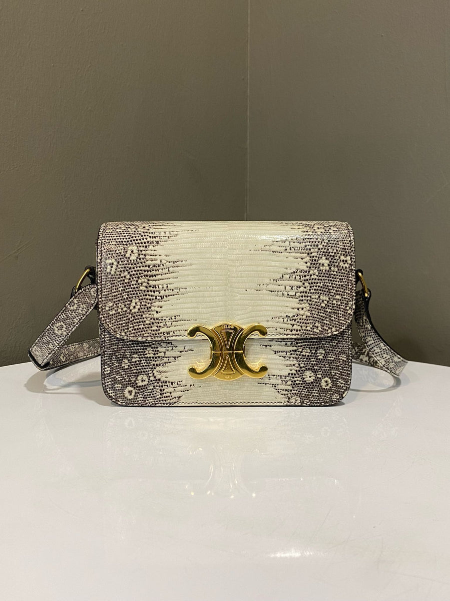 Celine Teen Triomphe Bag Natural Lizard – LOVELOTSLUXURY