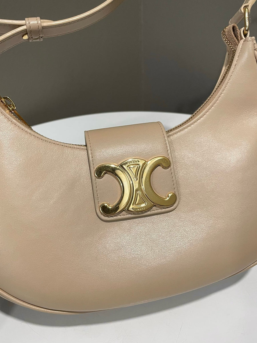 Celine Ava Triomphe Bag Nude Beige Calfskin – LOVELOTSLUXURY