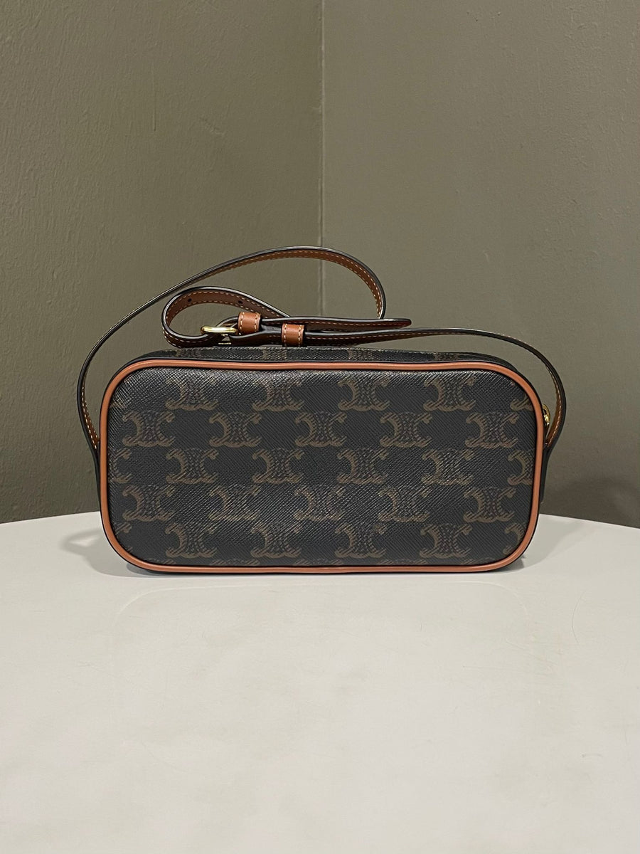 Celine Mini Camera Shoulder Bag Triomphe Canvas – LOVELOTSLUXURY