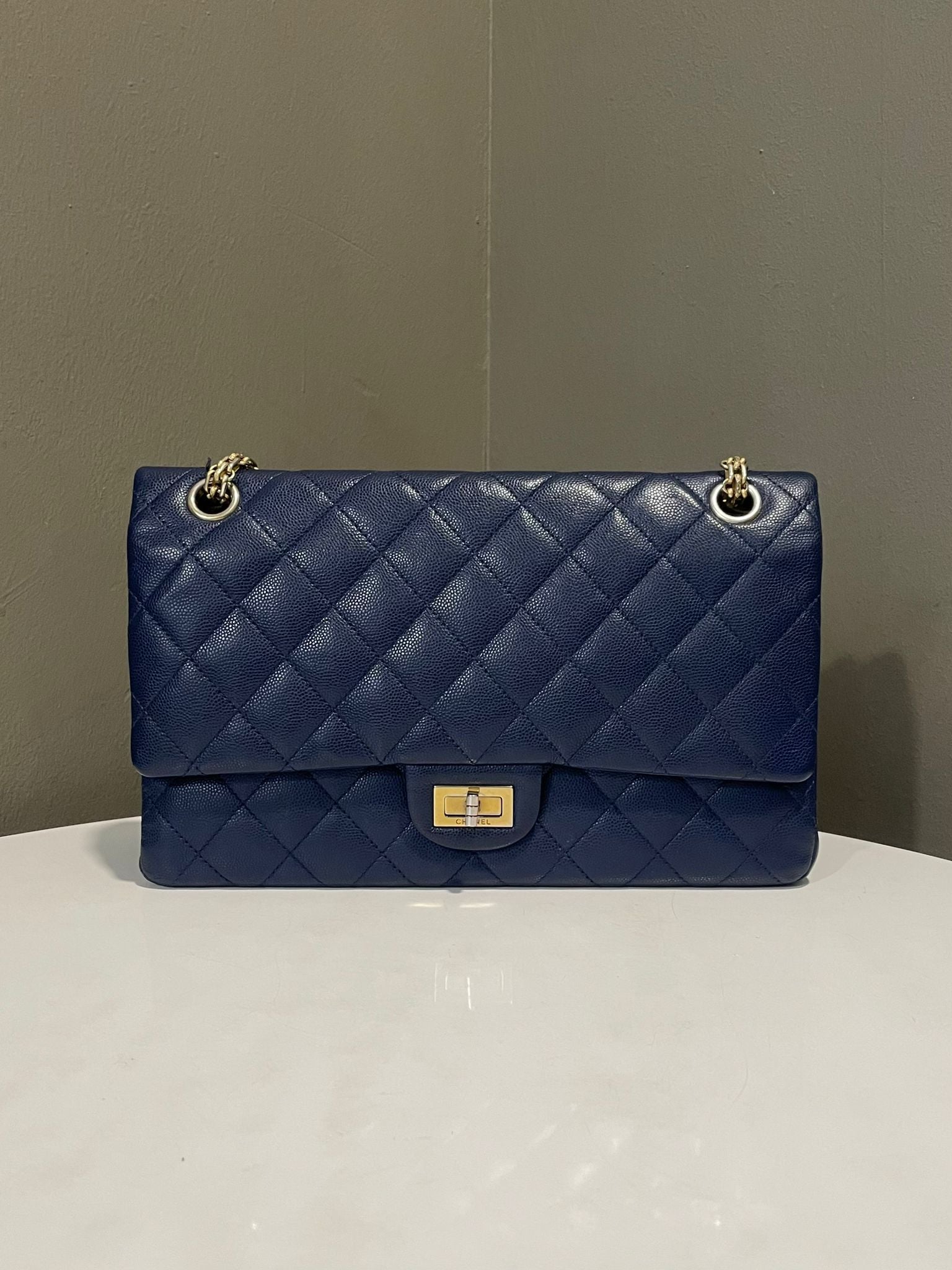 Chanel 2.55 Reissue Double Flap Bag 226 Navy Blue Caviar – LOVELOTSLUXURY