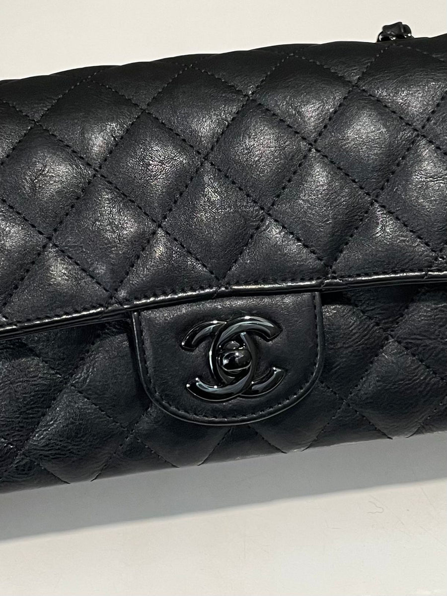 Chanel Classic Quilted Mini Rectangular So Black Aged Calfskin ...