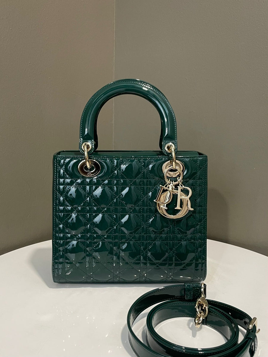 Dior Classic Lady Dior Forest Patent – LOVELOTSLUXURY