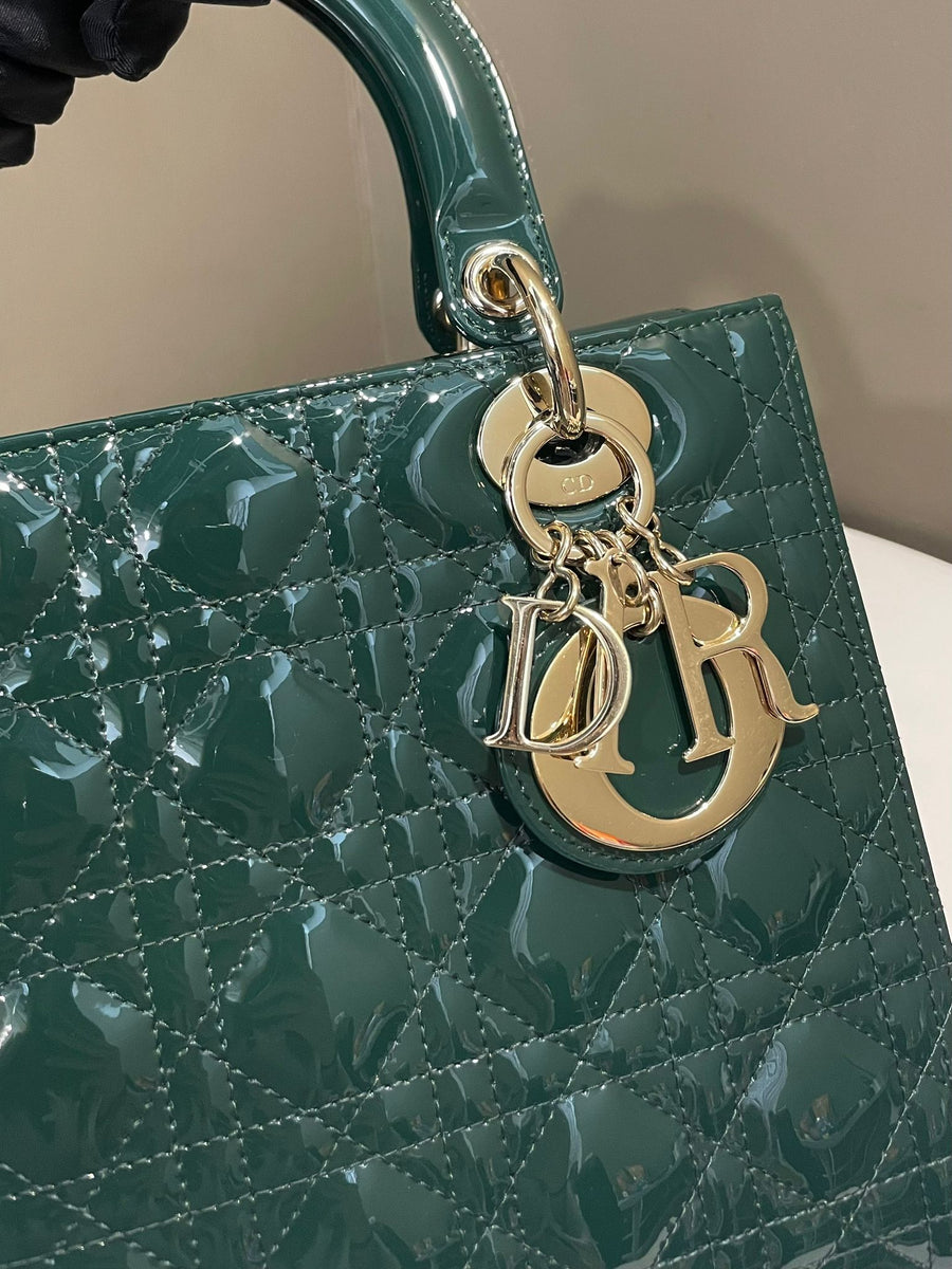 Dior Classic Lady Dior Forest Patent – LOVELOTSLUXURY