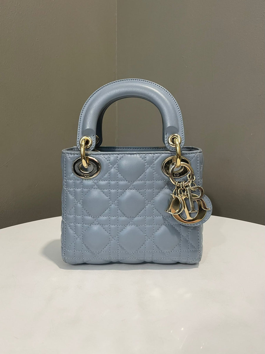 Dior Lady Dior Mini Cloud Blue Lambskin – LOVELOTSLUXURY