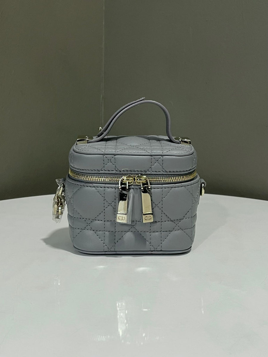 Dior Micro Lady Dior Vanity Case Grey – LOVELOTSLUXURY