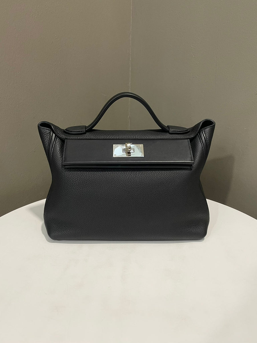 Hermes 24/24 29 Black Noir Evercolor – LOVELOTSLUXURY