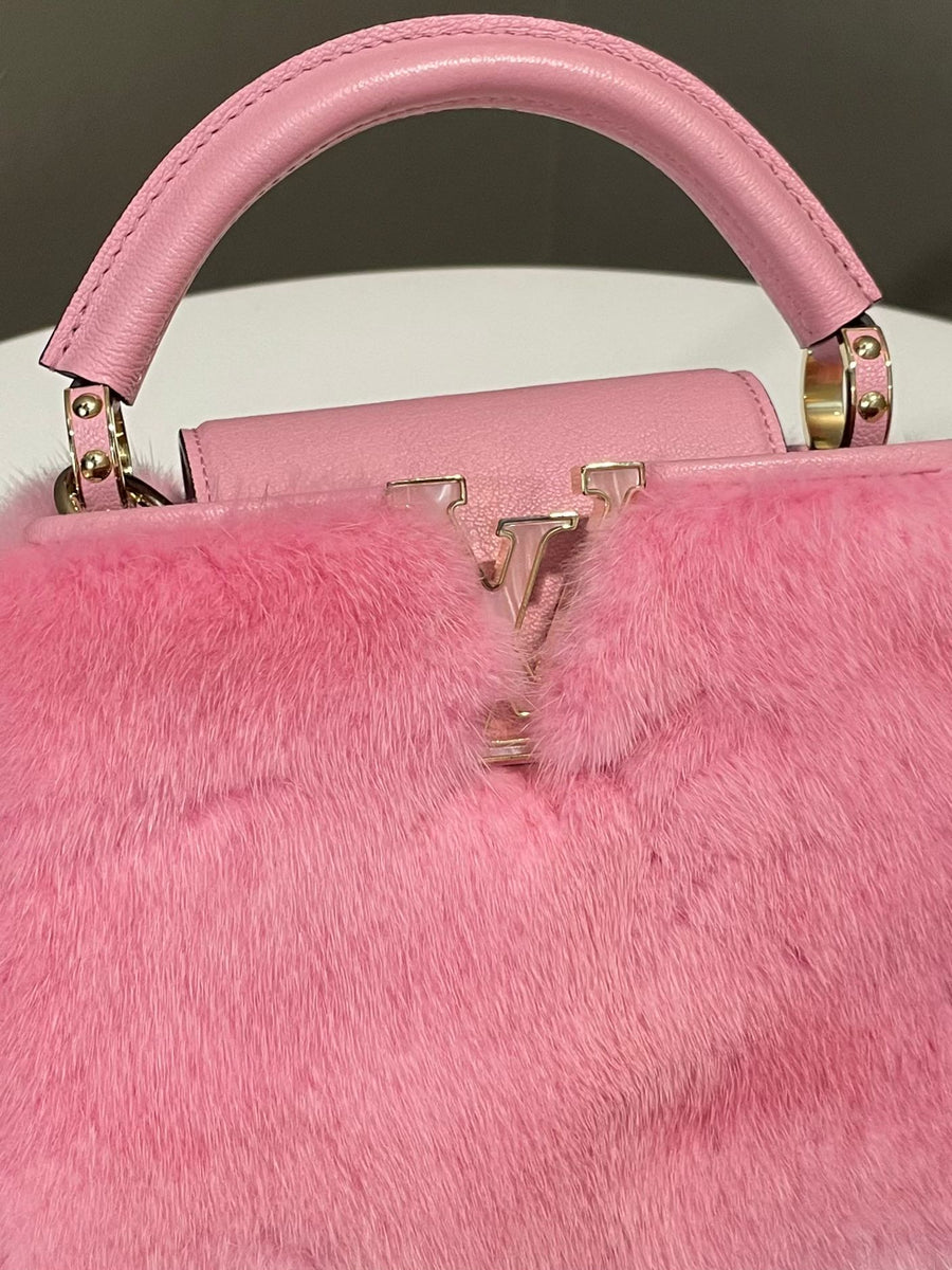 Louis Vuitton Capucines Mini Sakura Pink Mink Fur – LOVELOTSLUXURY