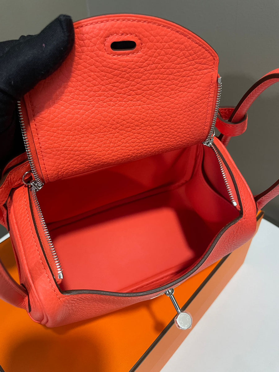 Hermes Mini Lindy Orange Field Clemence – LOVELOTSLUXURY