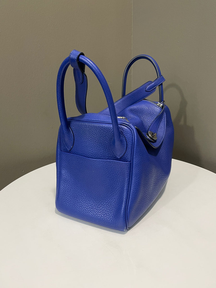 Hermes Lindy 30 Bleu Electrique Clemence – LOVELOTSLUXURY