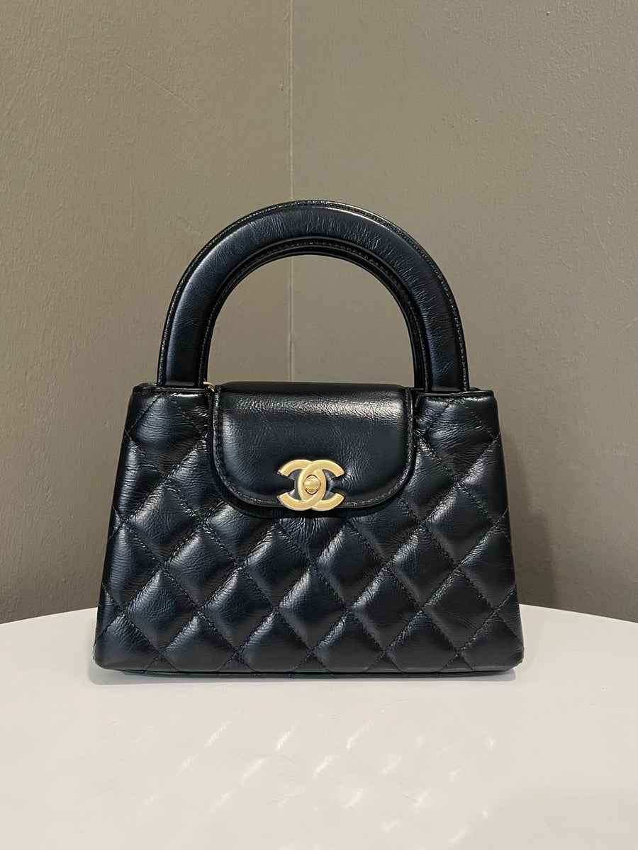 Chanel 25C Quilted Kelly Black Calfskin – LOVELOTSLUXURY