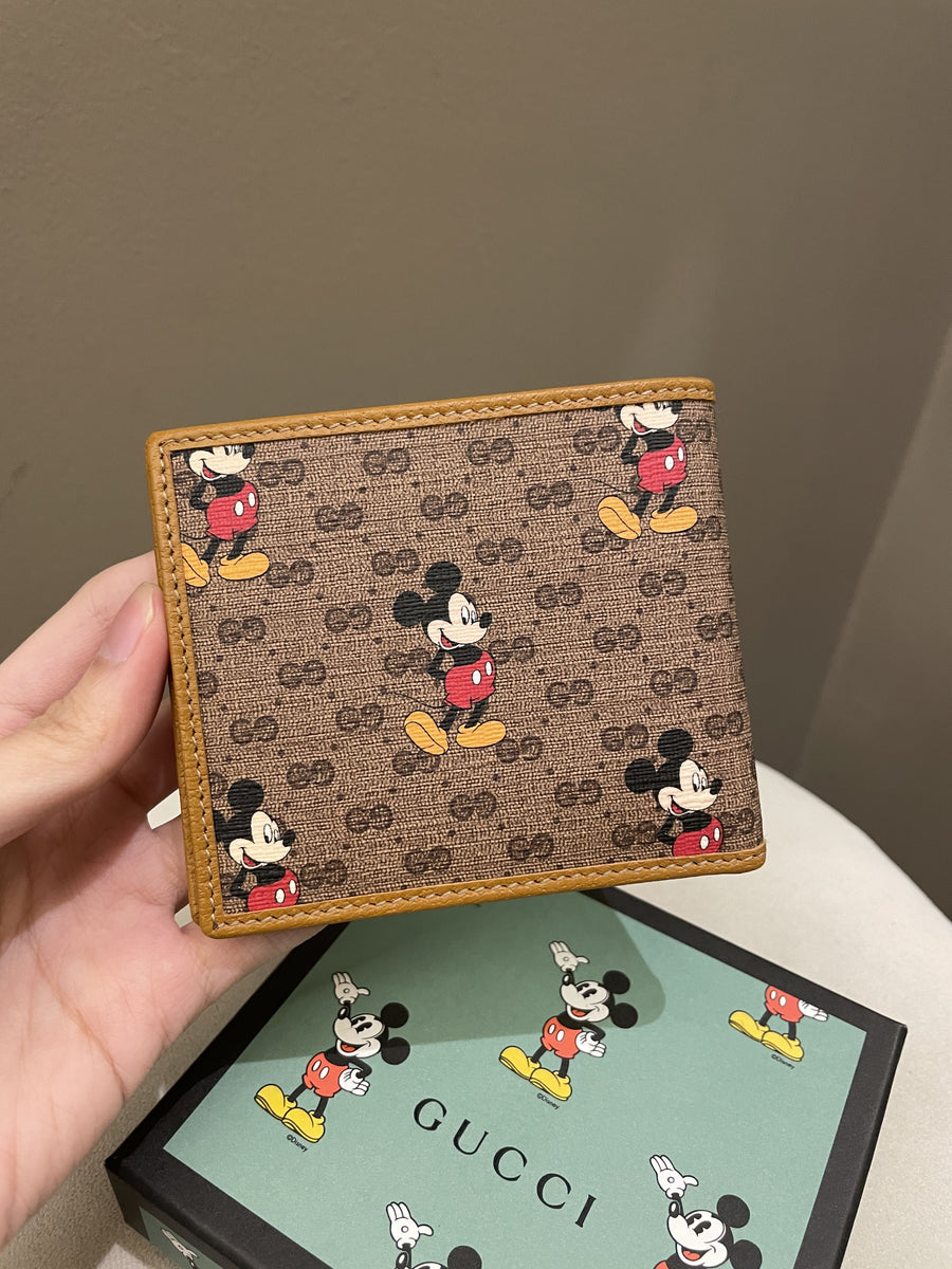 Gucci X Mickey Mouse Bifold Wallet Monogram Canvas – LOVELOTSLUXURY